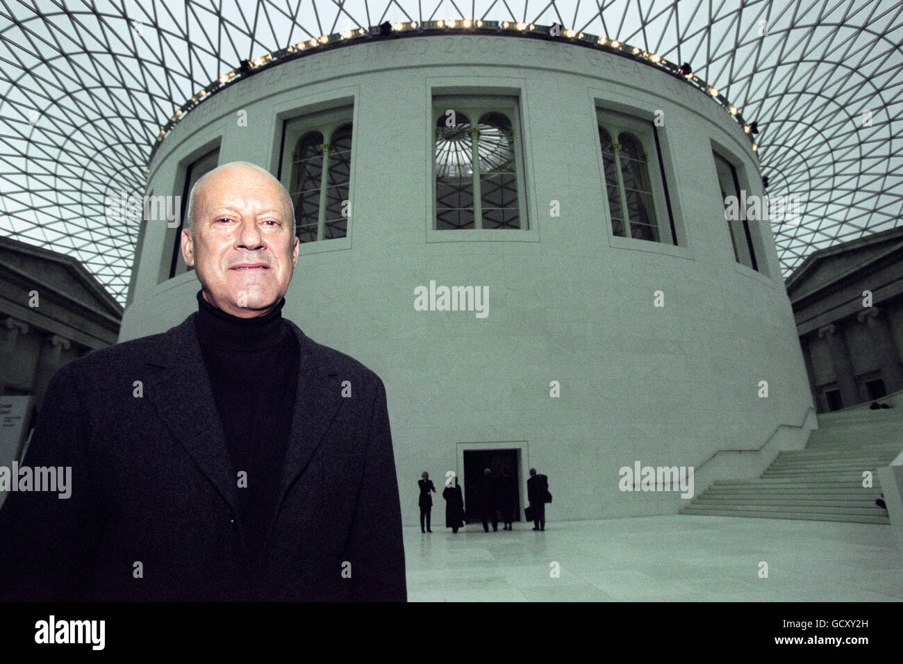 Architect Sir Norman Foster in the Queen Elizabeth II Great Court at ...