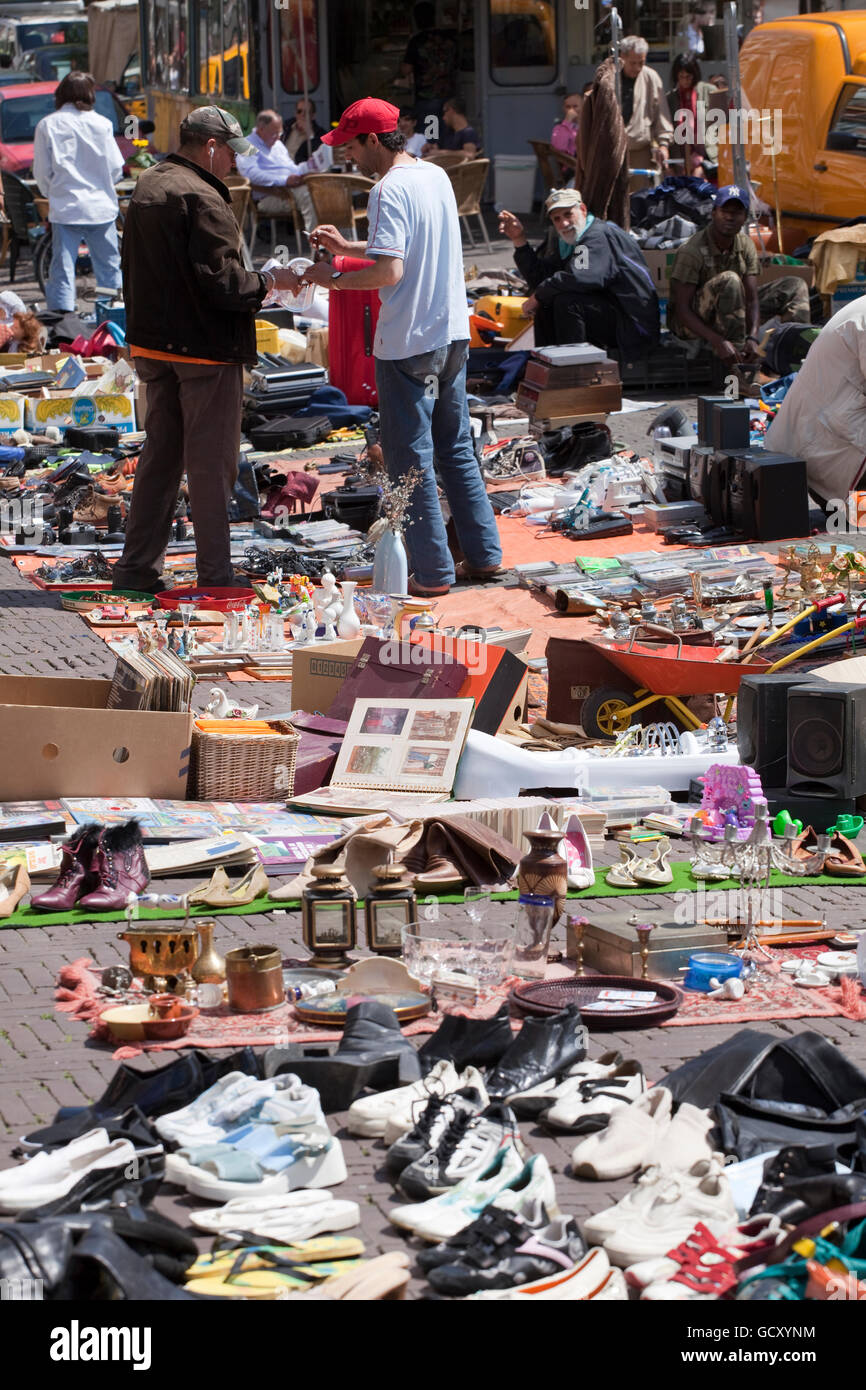Flea market at Waterlooplein square, Amsterdam, Holland, Netherlands ...