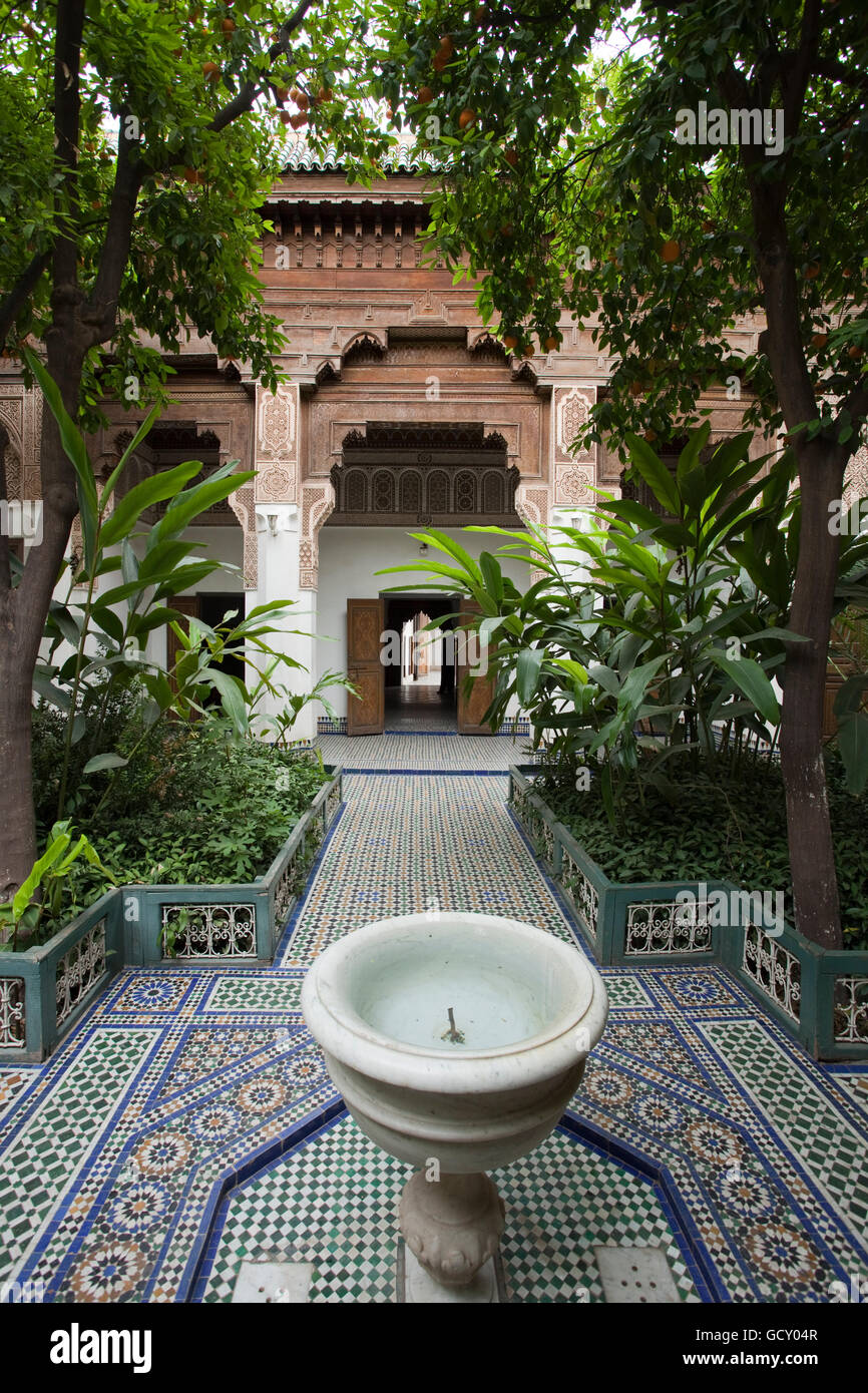 Bahia Palace, Marrakech, Morocco, Africa Stock Photo - Alamy