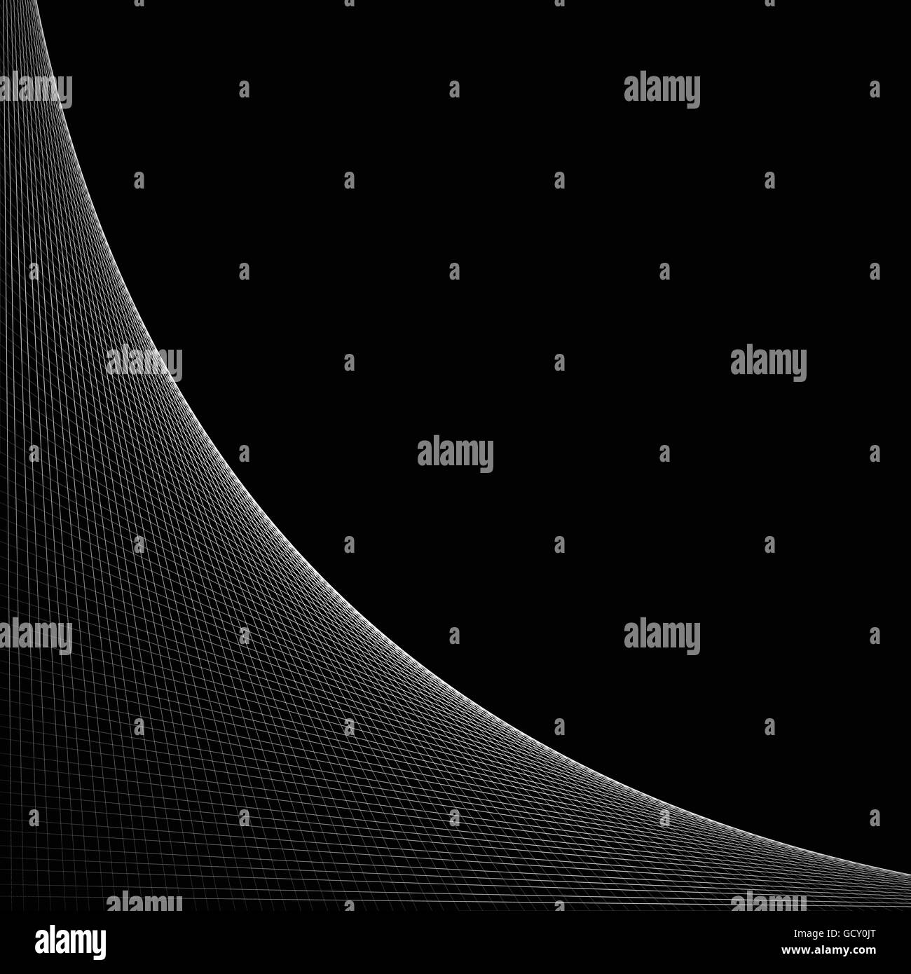 Grid Mesh Of Intersecting Lines With Curve Arc Spreading From The