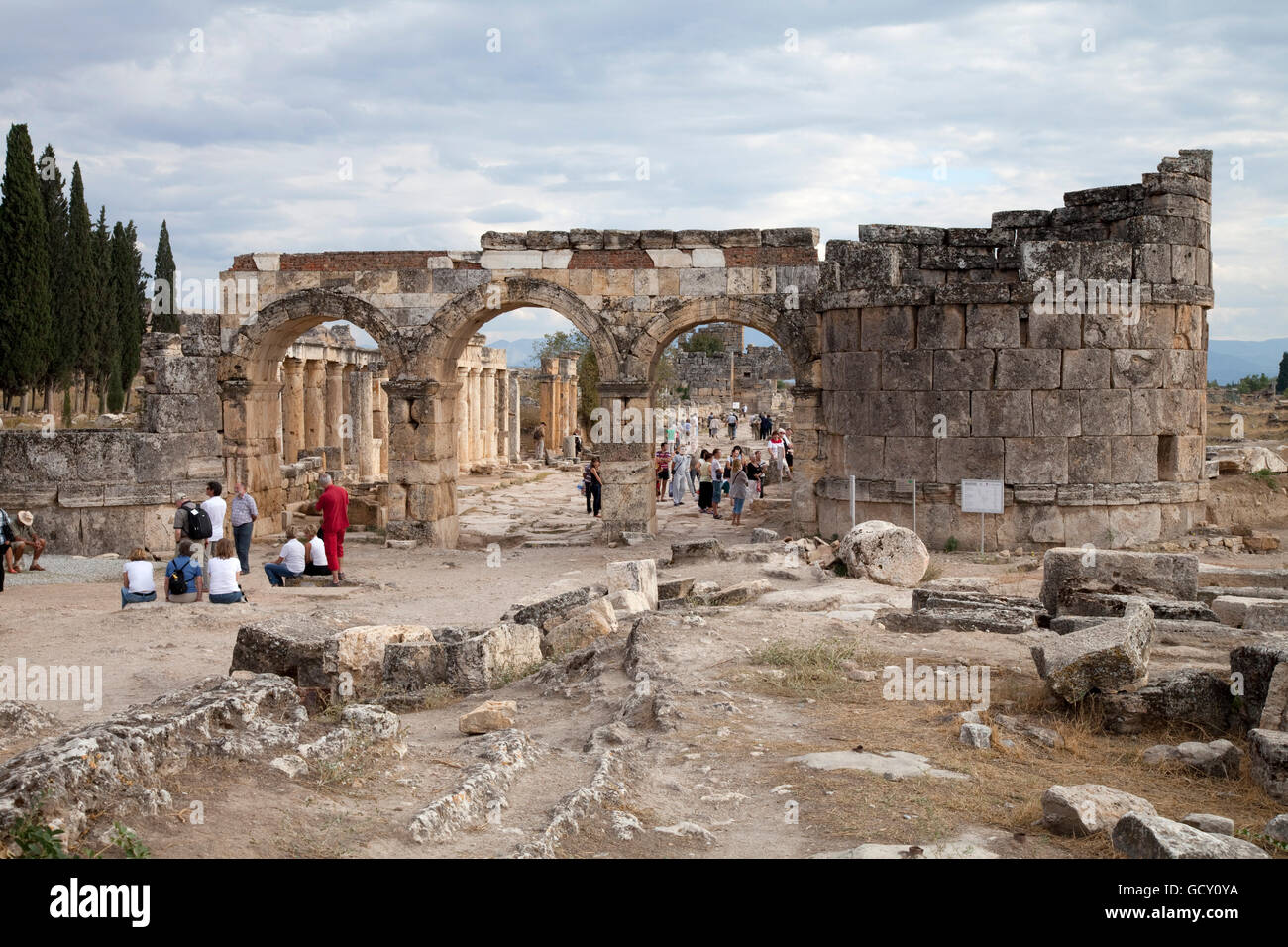 Domitian Gate, Hierapolis, Pamukkale, Denizli, Turkey, Asia Stock Photo ...