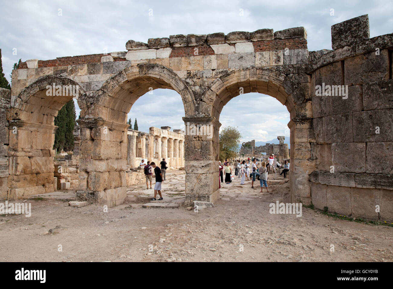 Domitian Gate, Hierapolis, Pamukkale, Denizli, Turkey, Asia Stock Photo ...