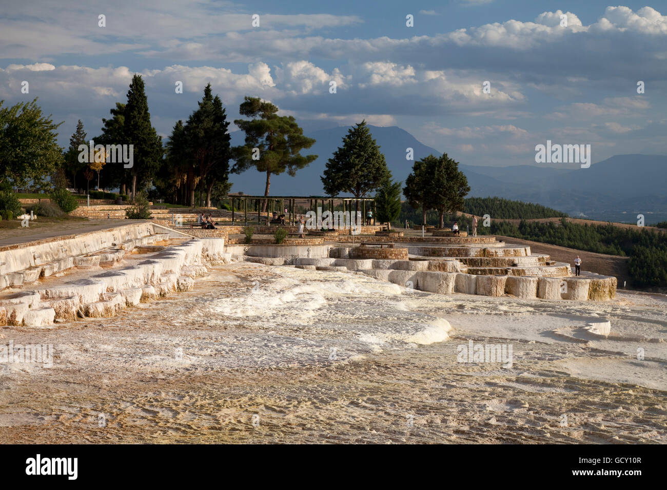 Travertine terraces of Pamukkale, UNESCO World Heritage Site, Denizli, Turkey, Asia Stock Photo ...