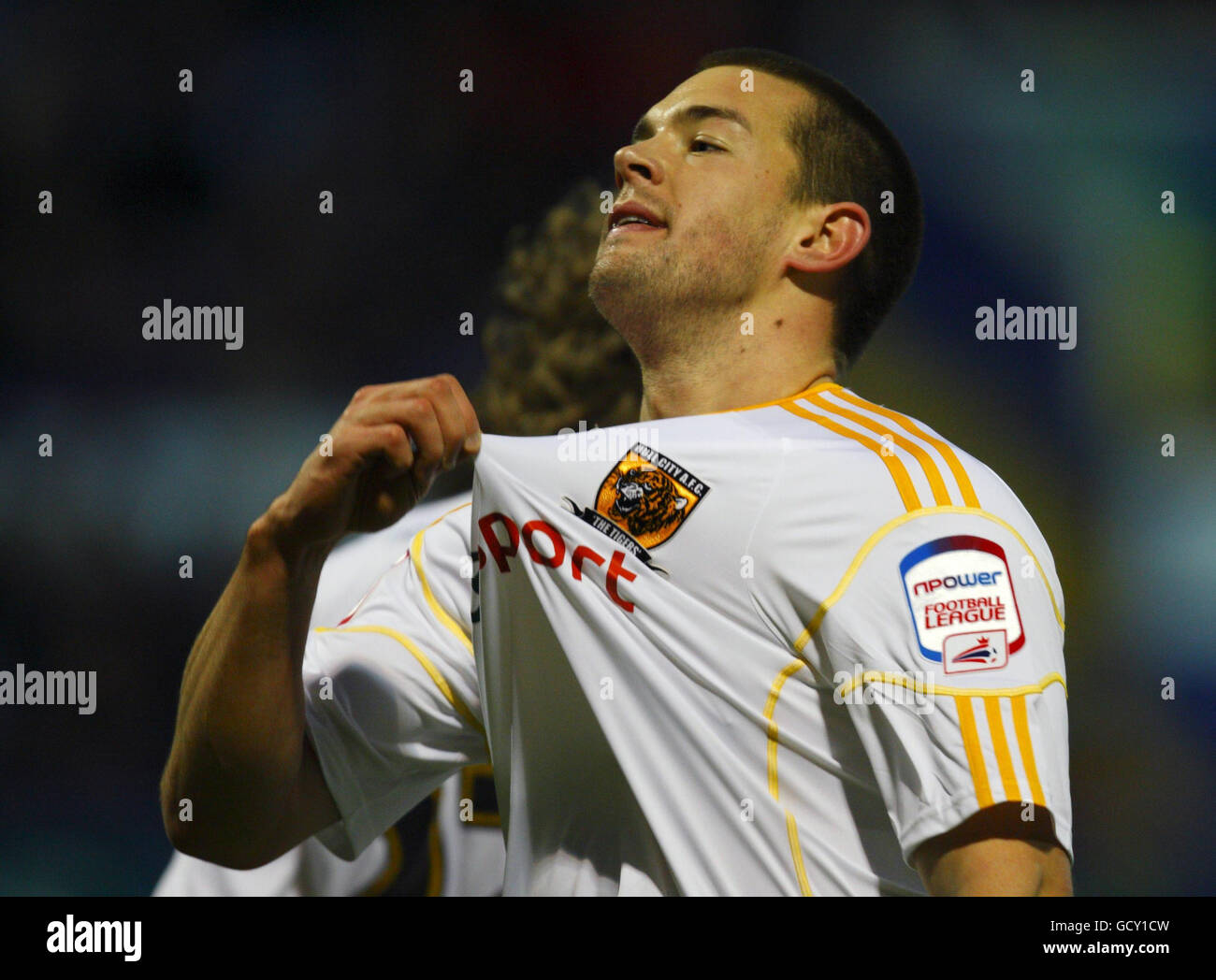 Hull city fcs matty celebrates scoring championship match fratton park ...