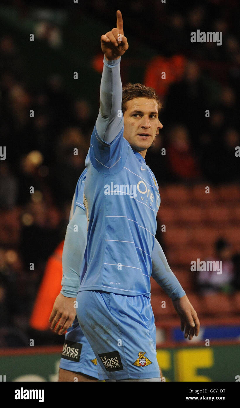Doncaster Rovers' Billy Sharp celebrates after scoring his side's ...