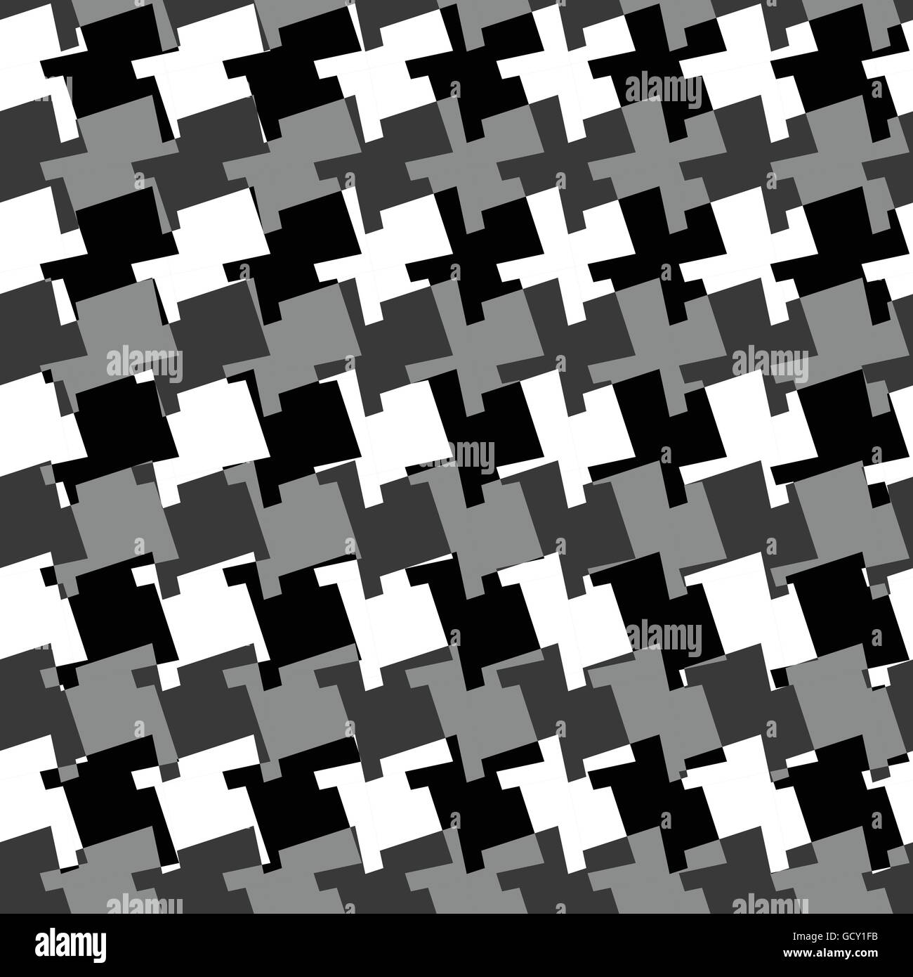 Seamless Geometric Background Abstract Repeatable Monochrome Pattern