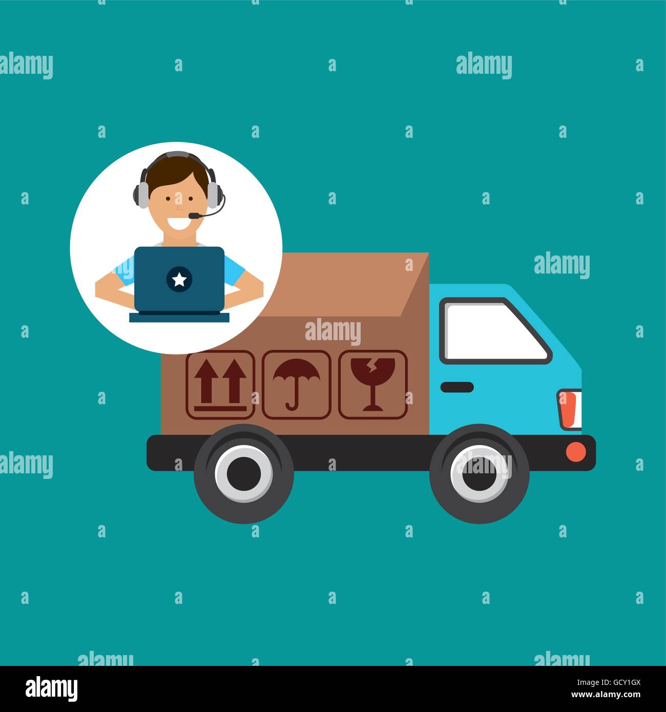 transportation delivery service box warehouse Stock Vector Image & Art ...