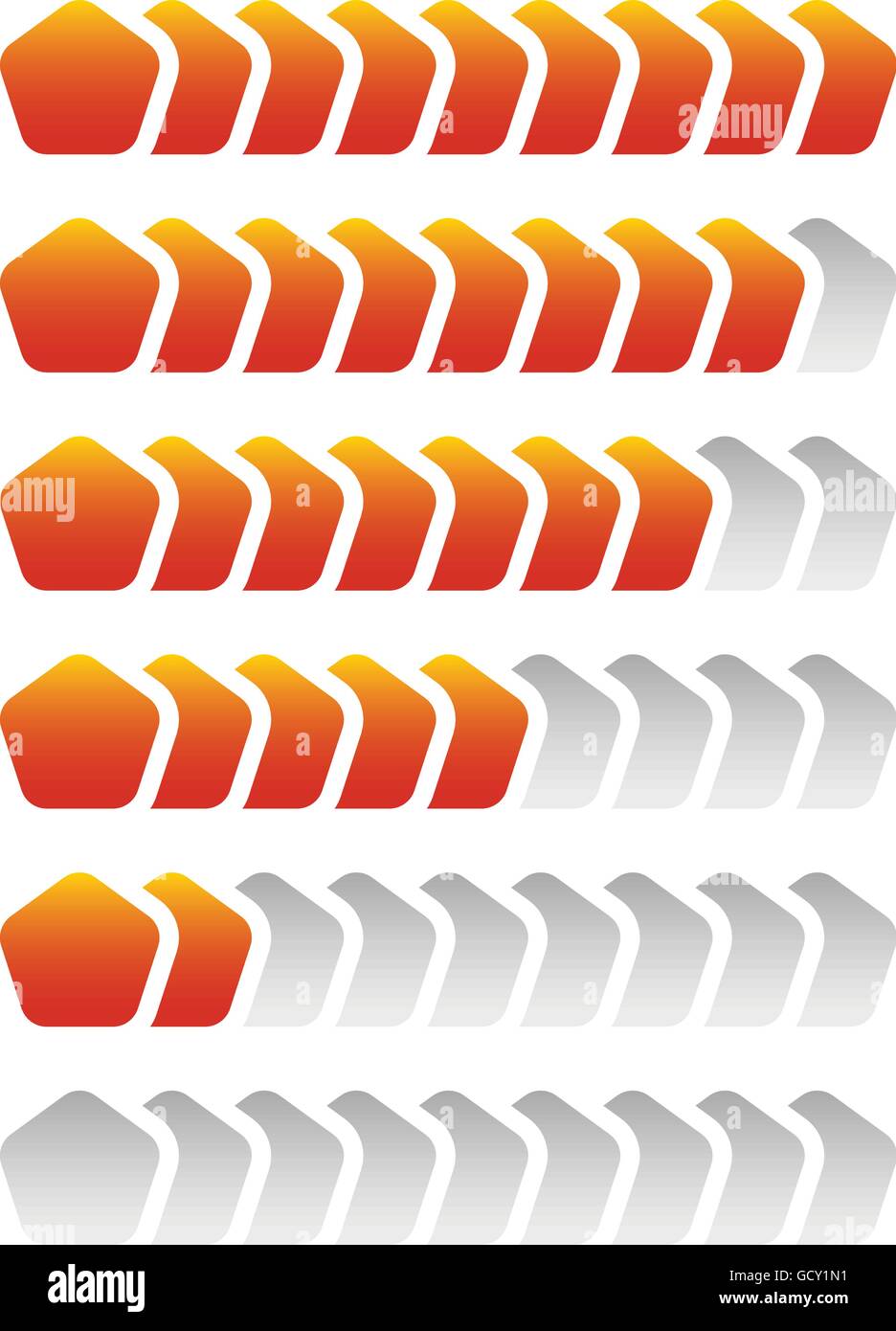Progress, loading bars. Geometric step, phase indicators, meters Stock ...