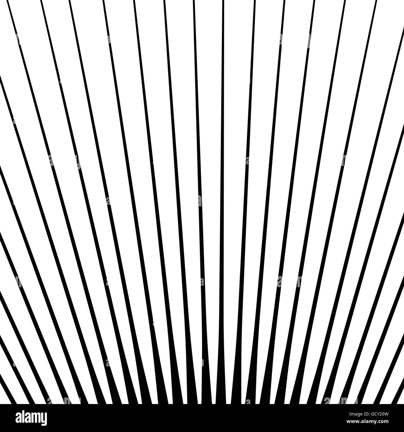 Spikes spreading from a central point. Geometric illustration. Spokes ...