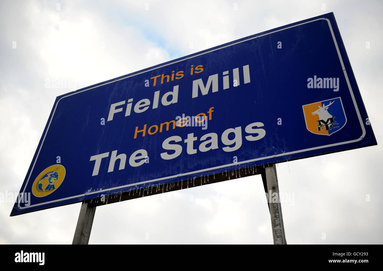 General Stock - Mansfield Town Football Club. General view of a sign ...