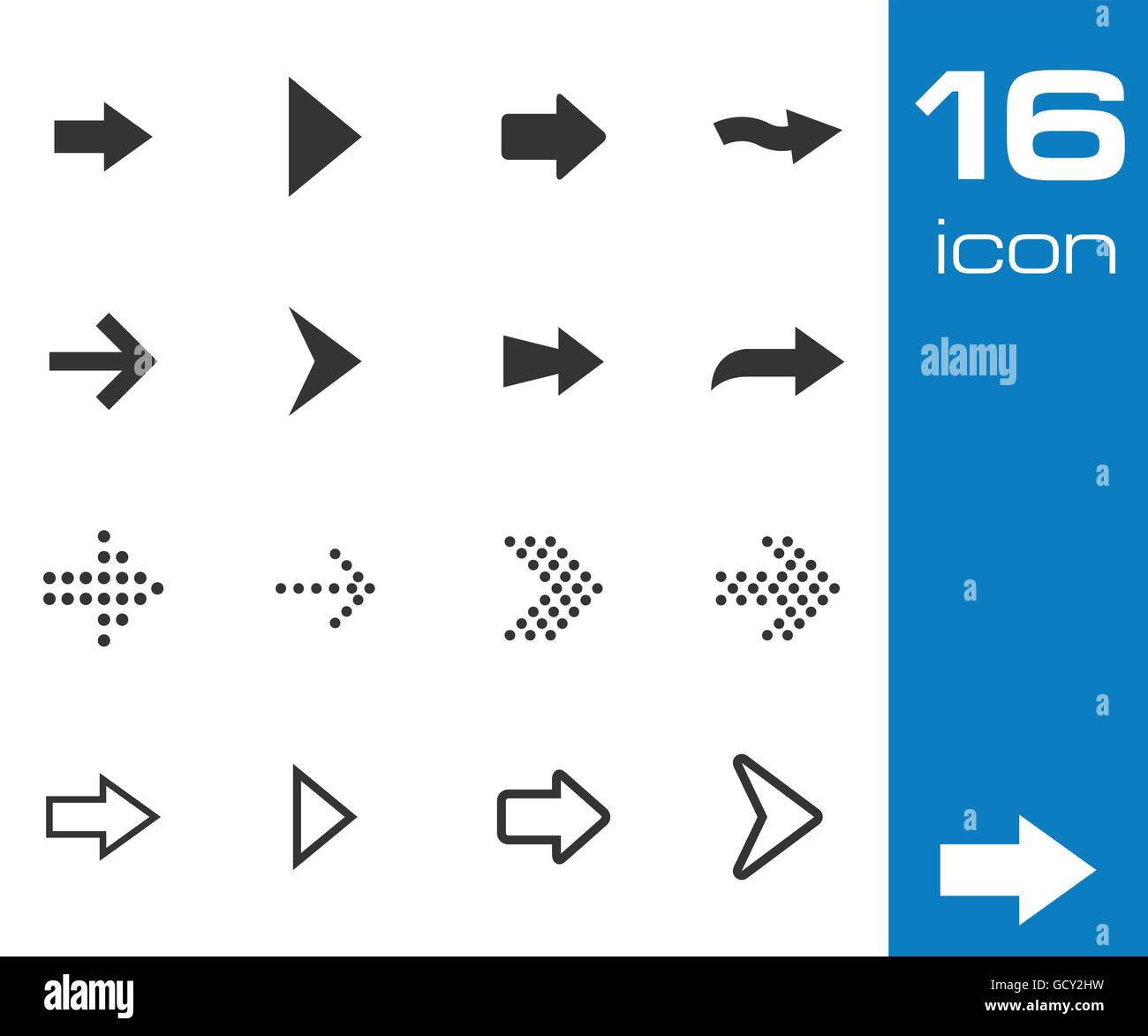 Vector black arrows icons set Stock Vector Image & Art - Alamy
