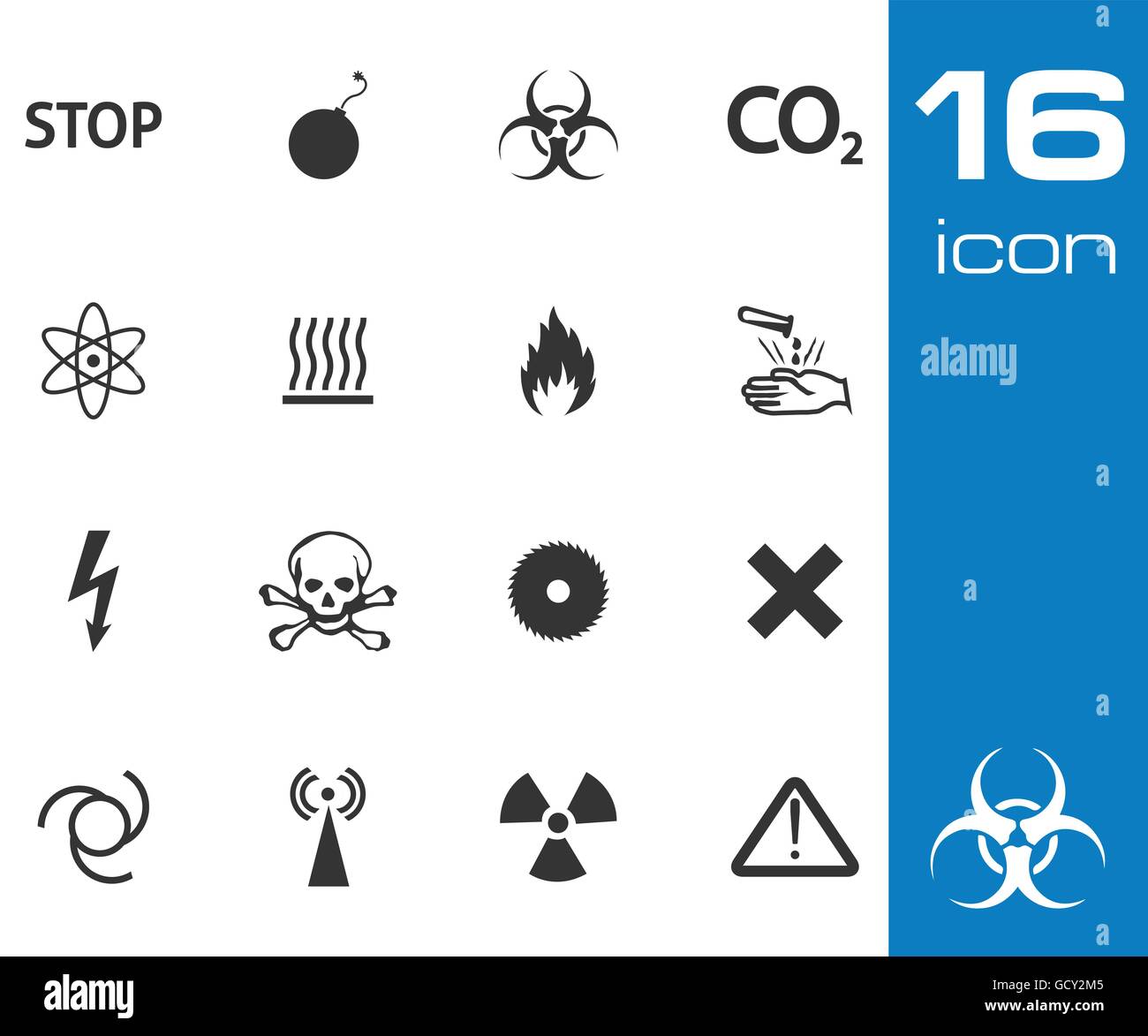 Danger radiation hazard warning Stock Vector Images - Alamy
