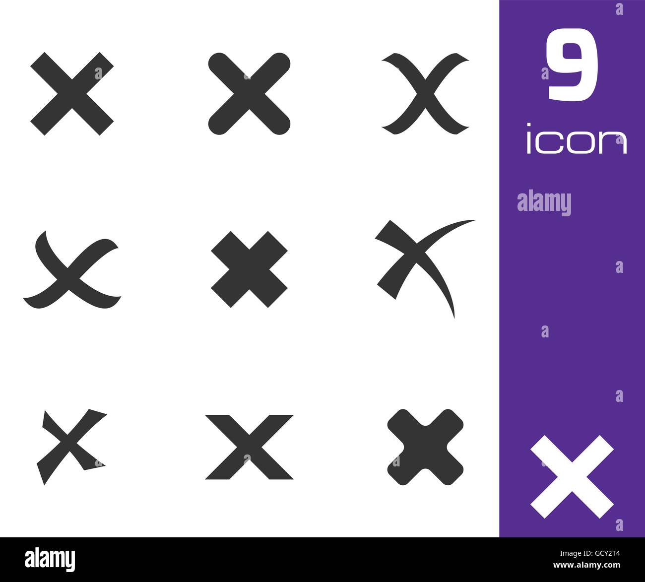 Vector black rejected icons set Stock Vector Image & Art - Alamy