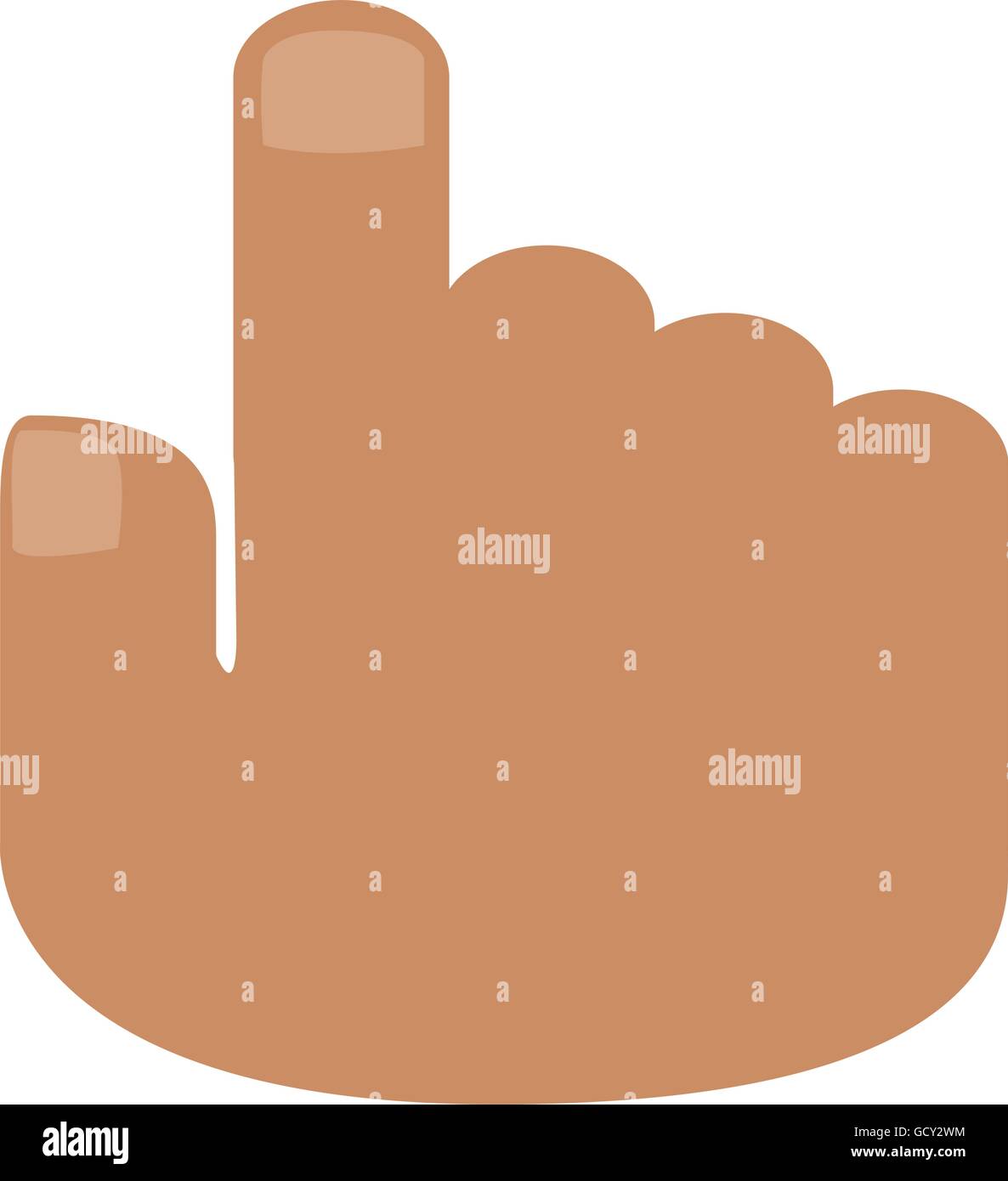 cartoon human hand first sign Stock Vector Image & Art - Alamy