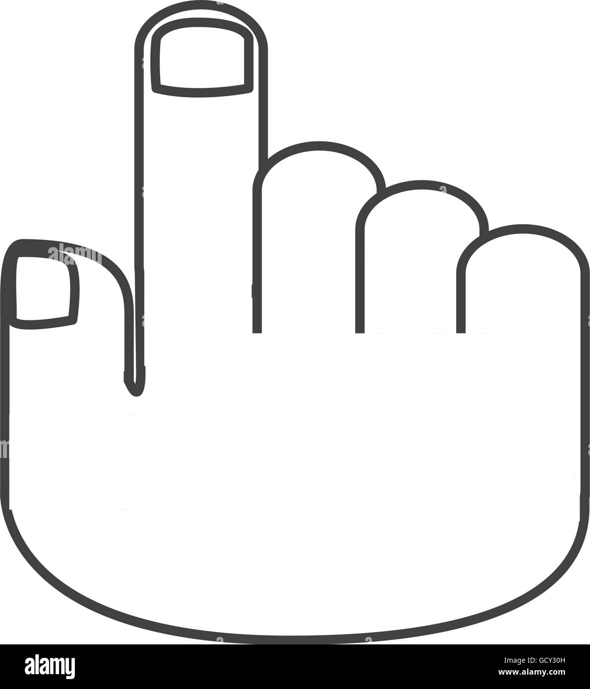 cartoon human hand first sign Stock Vector Image & Art - Alamy