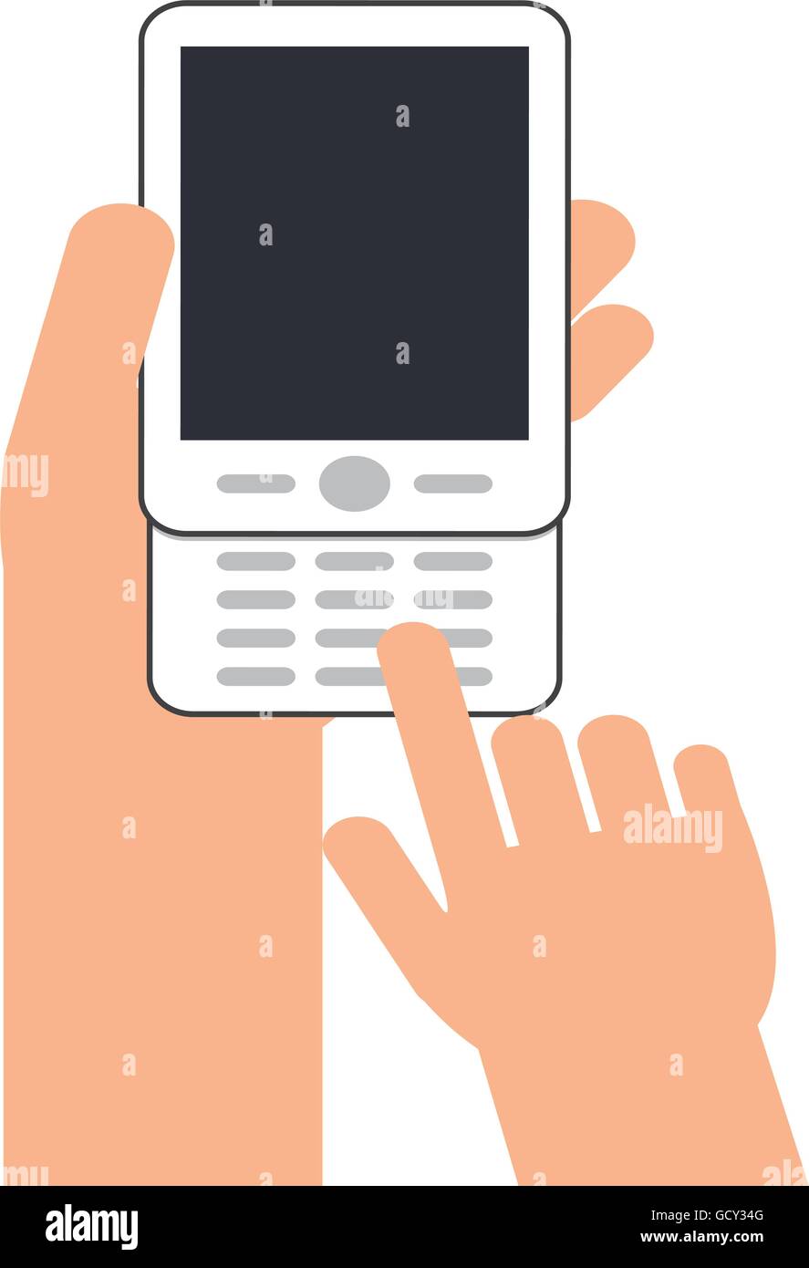 human hand smartphone mobile Stock Vector Image & Art - Alamy