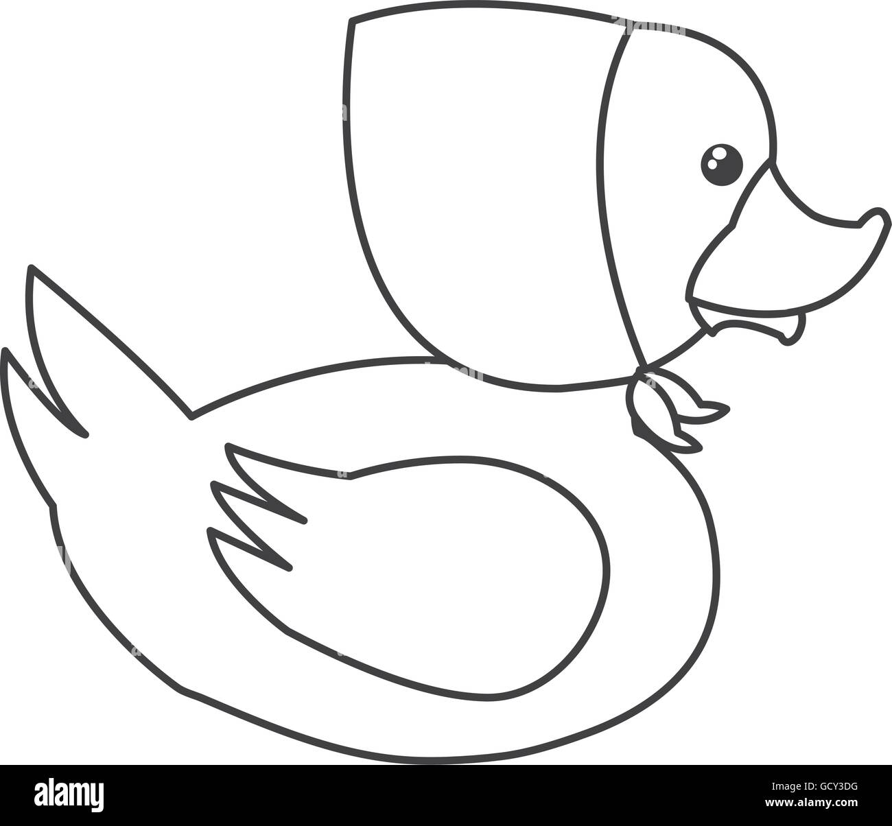 toy rubber duck with bow icon Stock Vector Image & Art - Alamy