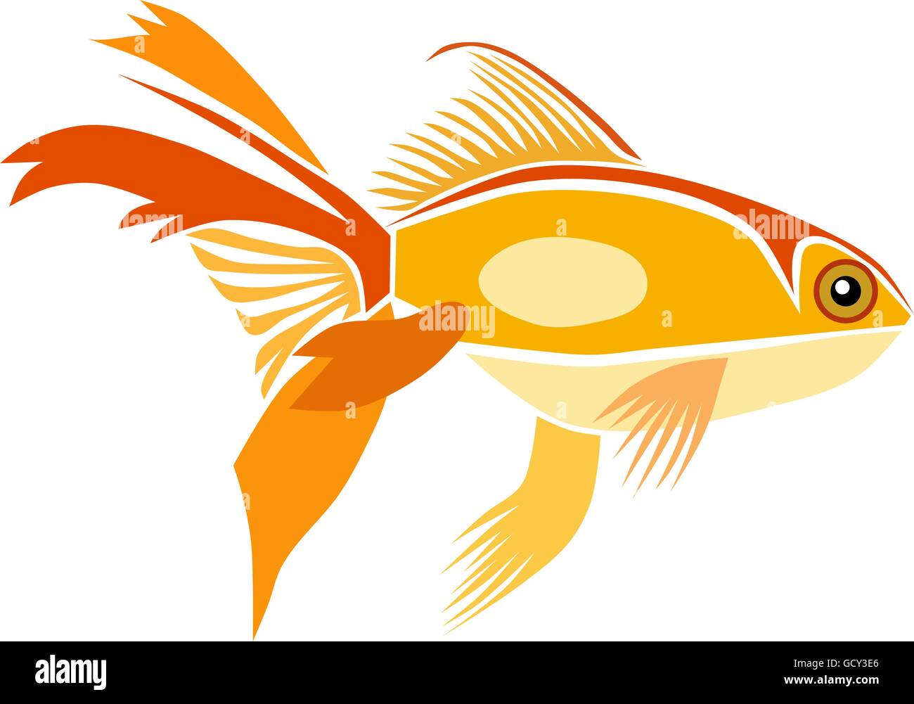 Goldfish, isolated vector Stock Vector Image & Art - Alamy