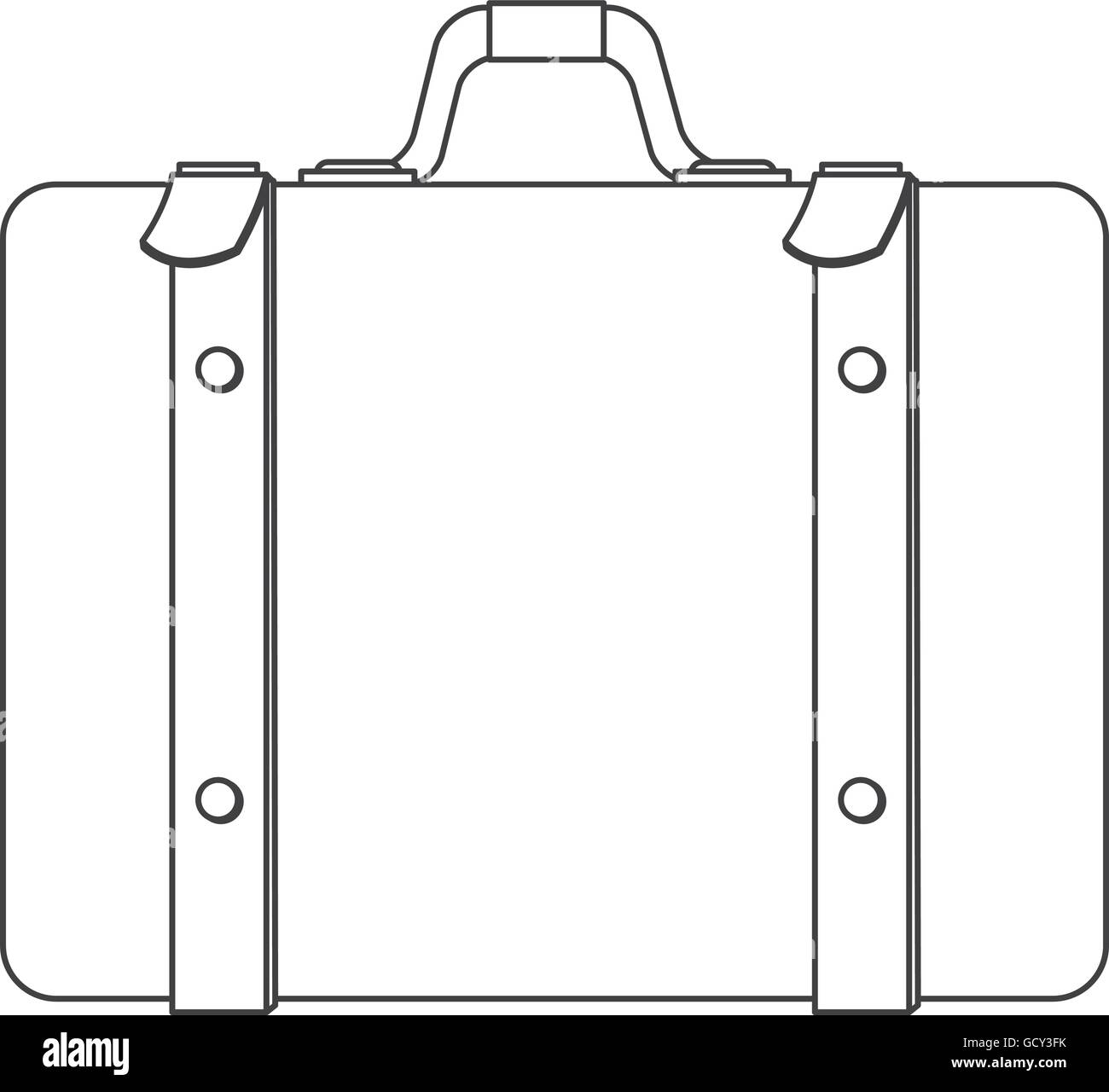 Old suitcase vector set Black and White Stock Photos & Images - Alamy
