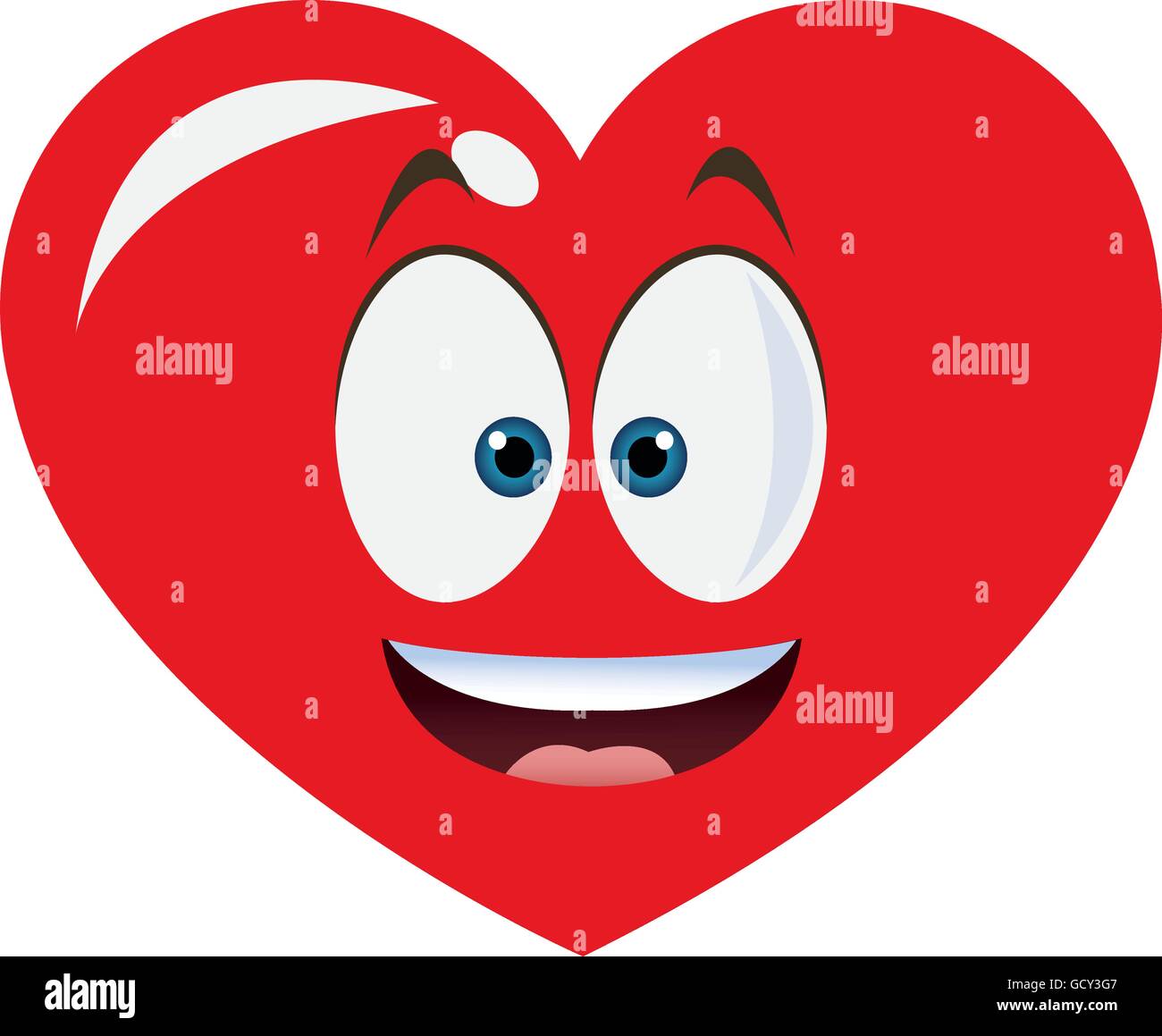 smiling heart cartoon icon Stock Vector Image & Art - Alamy