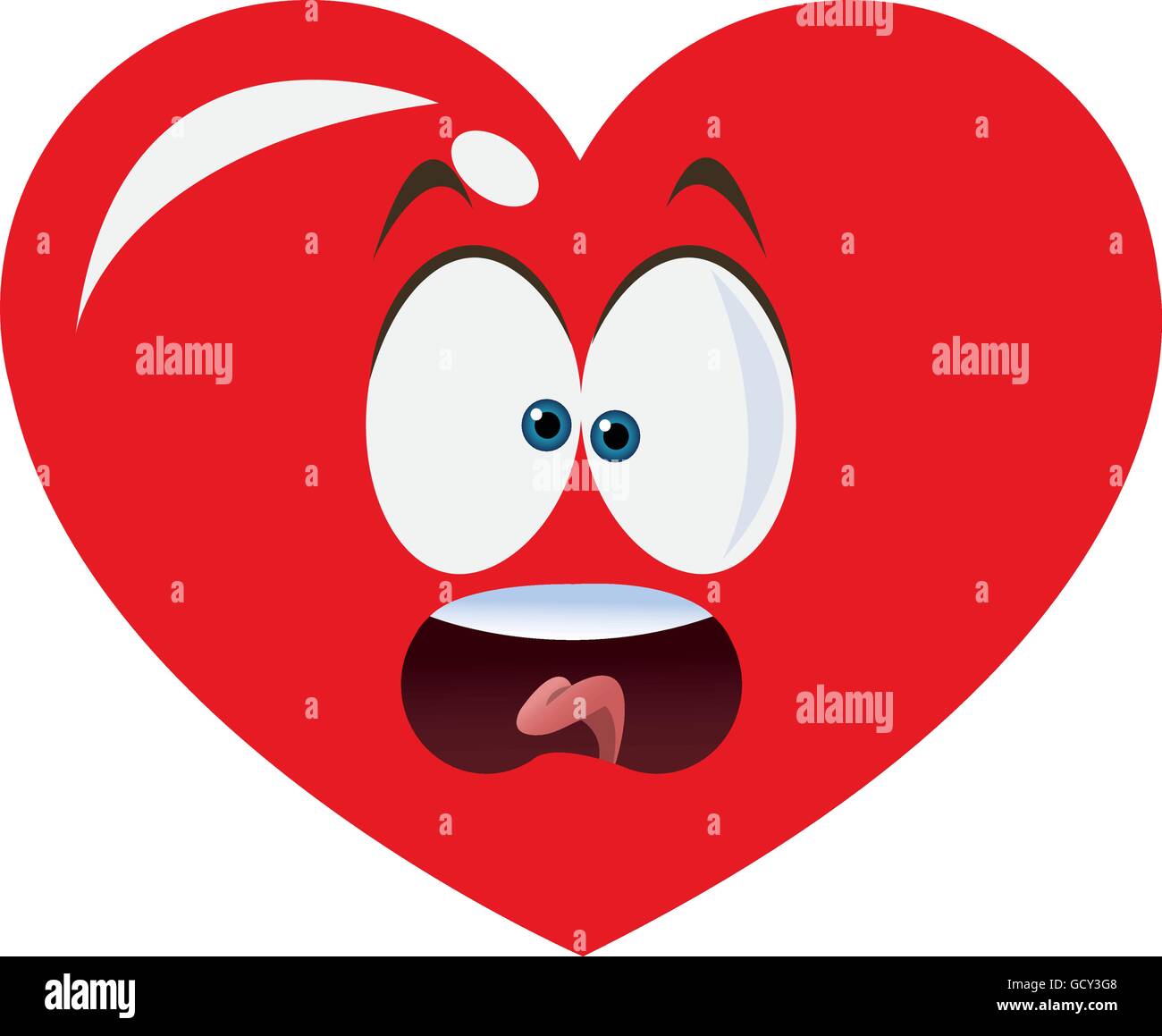 surprised heart cartoon icon Stock Vector Image & Art - Alamy