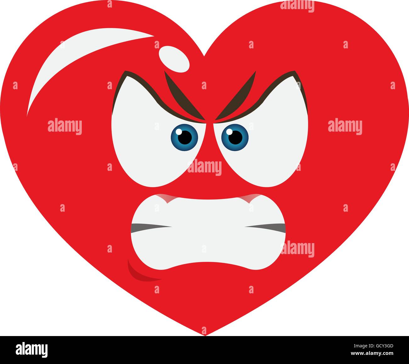 angry heart cartoon icon Stock Vector Image & Art - Alamy