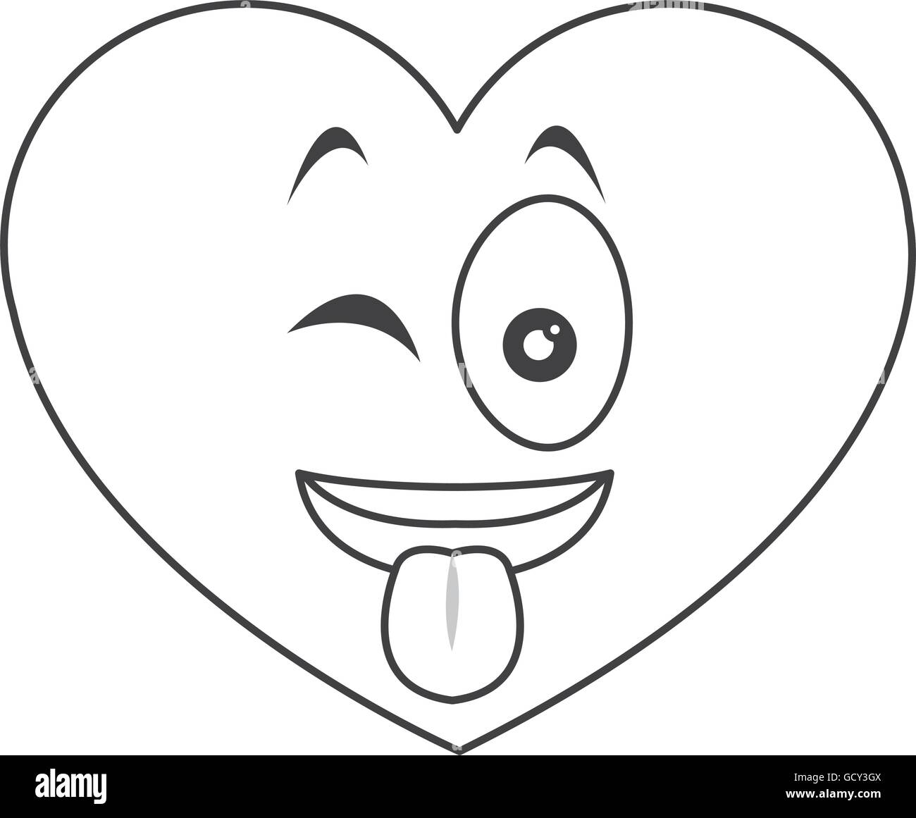 goofy heart cartoon icon Stock Vector Image & Art - Alamy