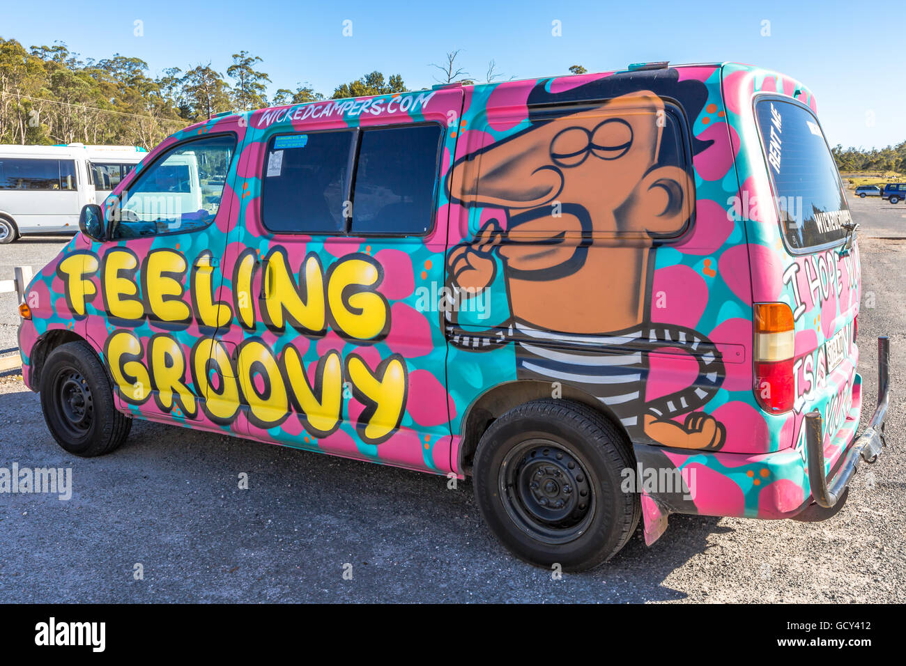 Hippie Van Tasmania Stock Photo - Alamy
