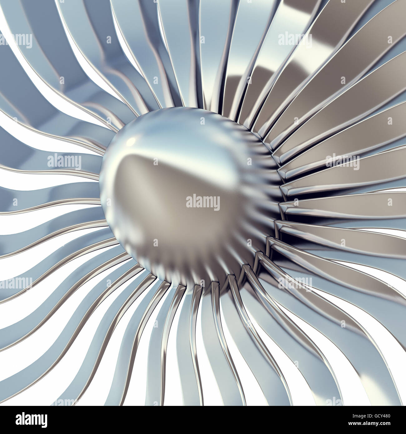 Turbo jet engine blades close-up. 3d illustration Stock Photo - Alamy