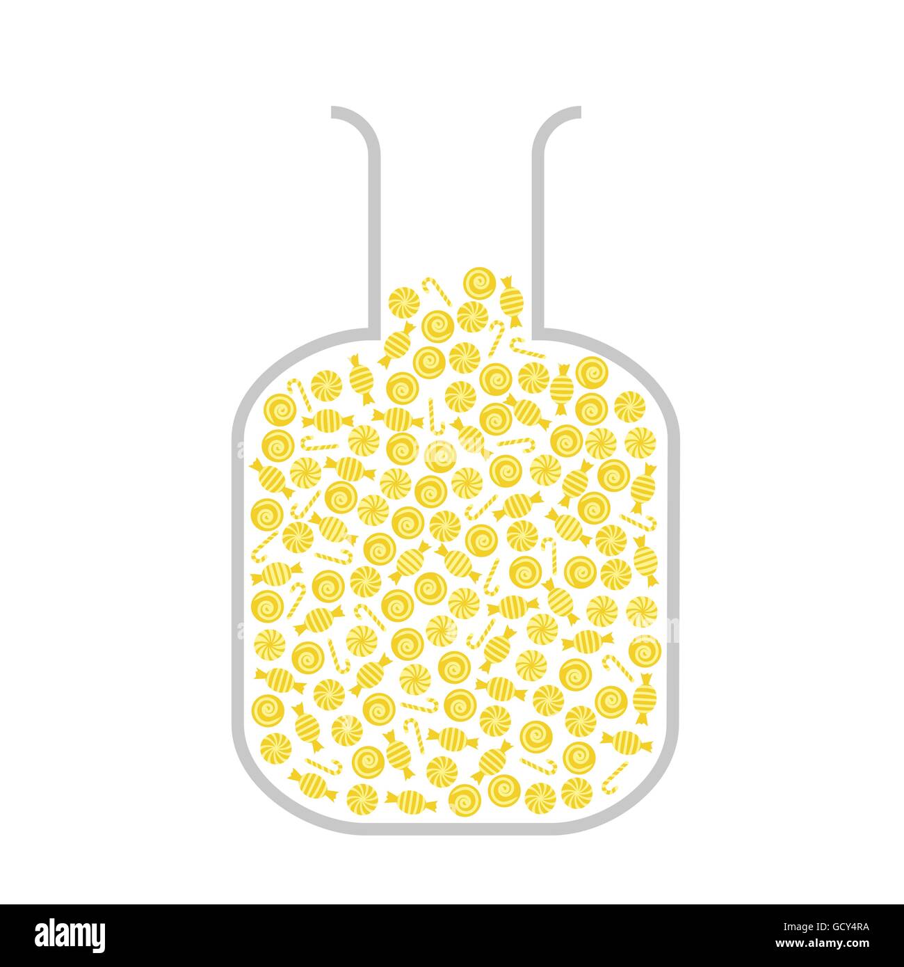 Yellow candies Stock Vector Images - Alamy
