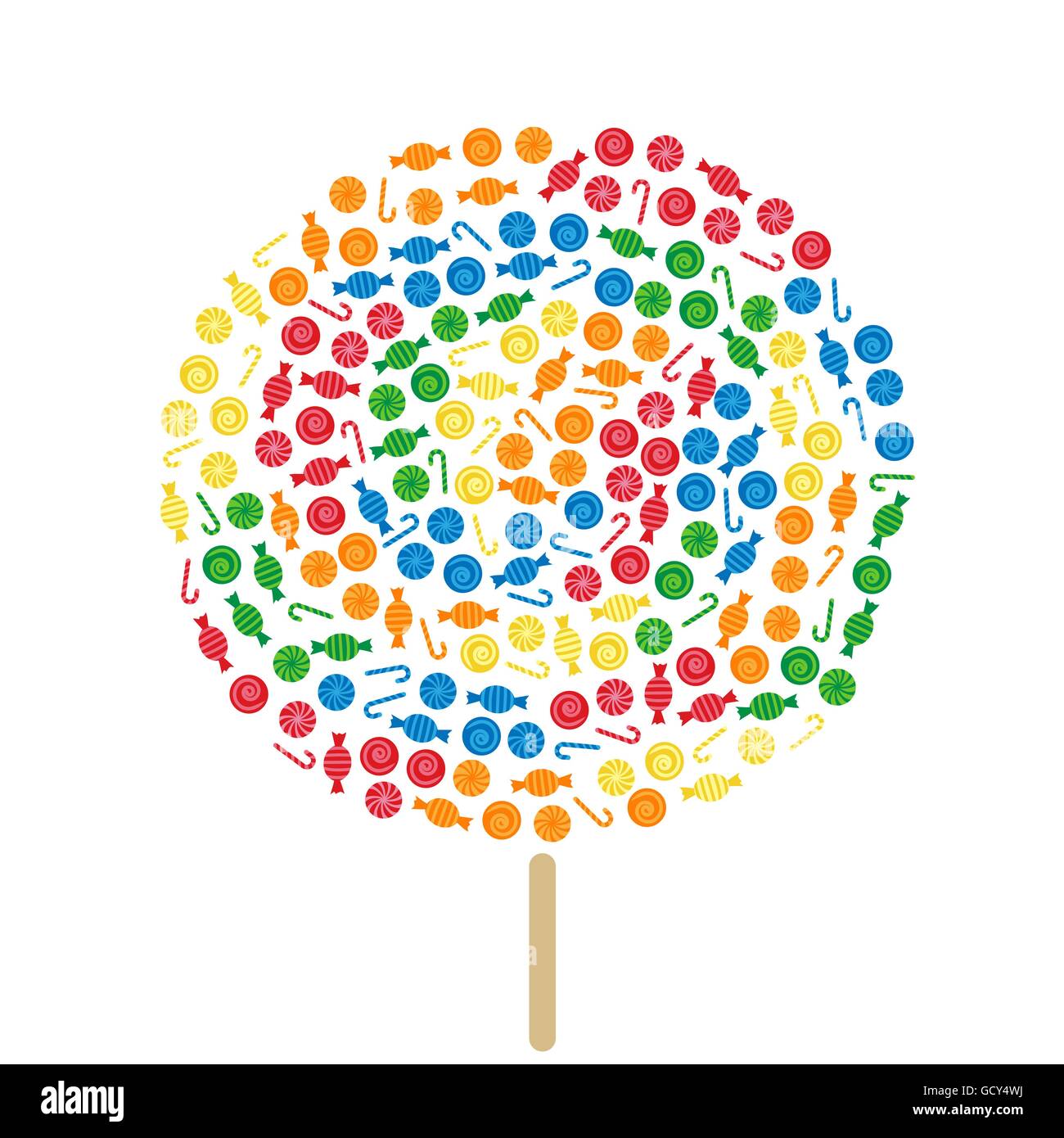 Sweet spiral lollipop on Stock Vector Images - Alamy