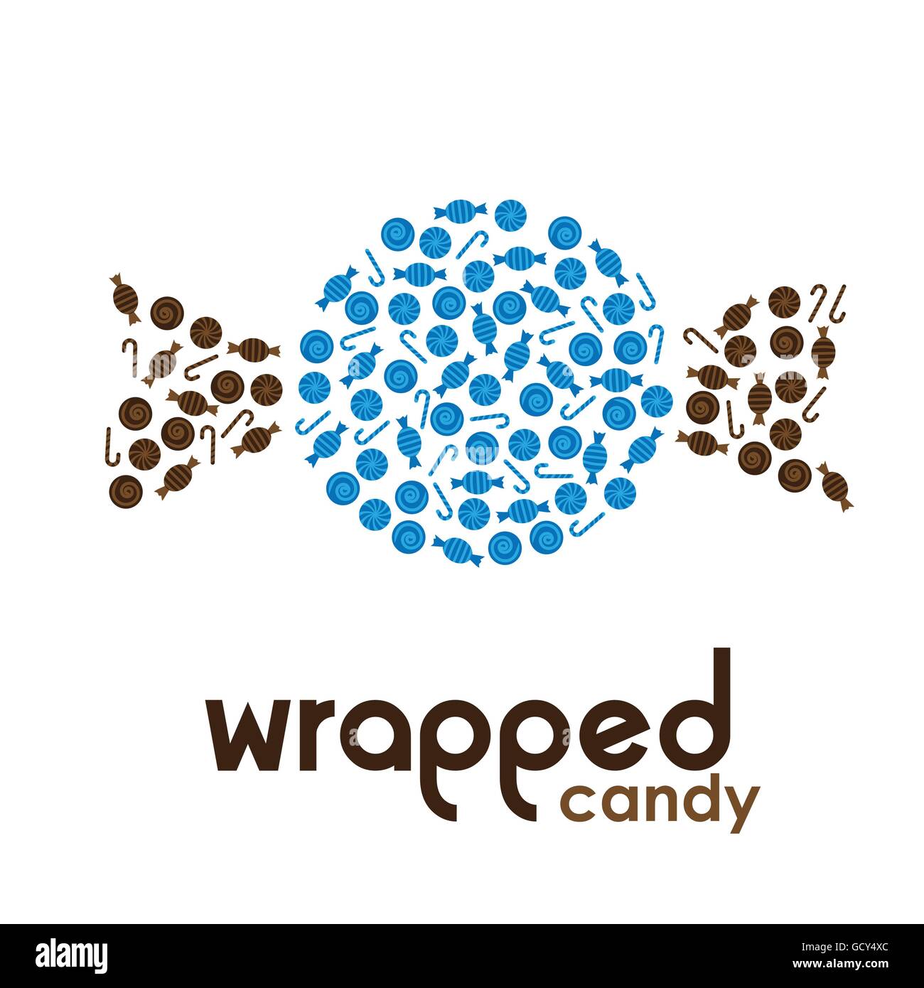 blue wrapped candy made by candies Stock Vector Image & Art - Alamy