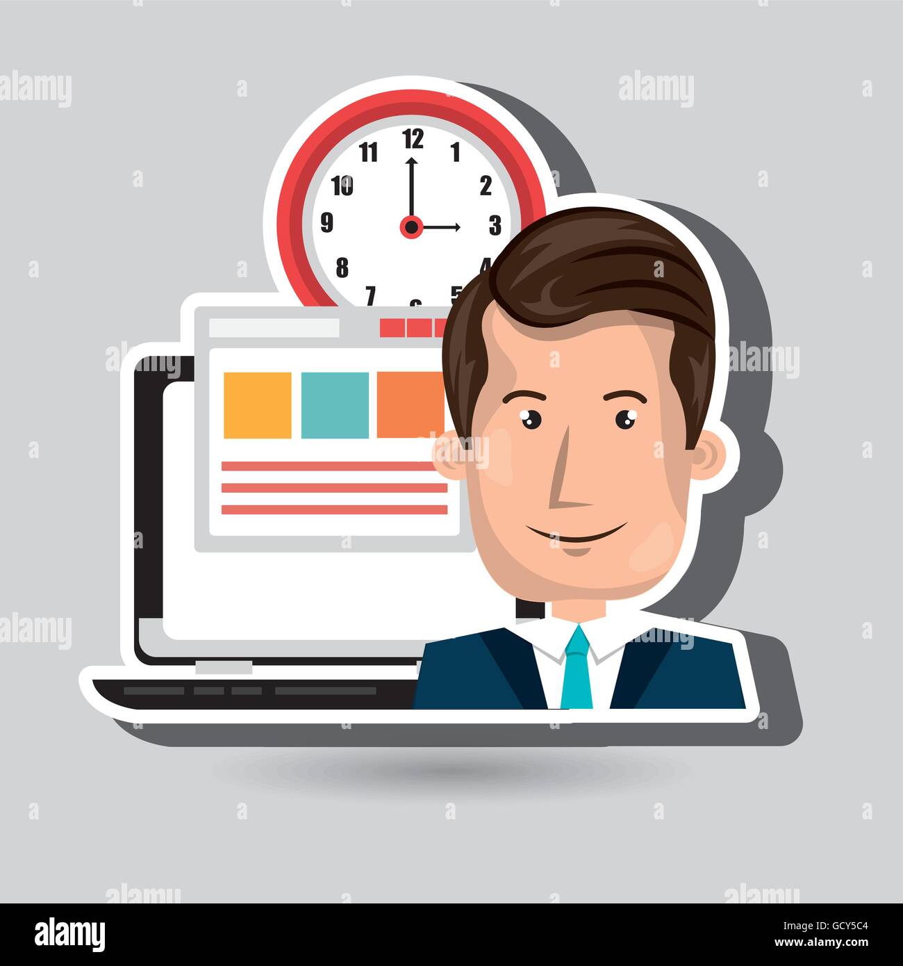 man with papers isolated icon design Stock Vector Image & Art - Alamy