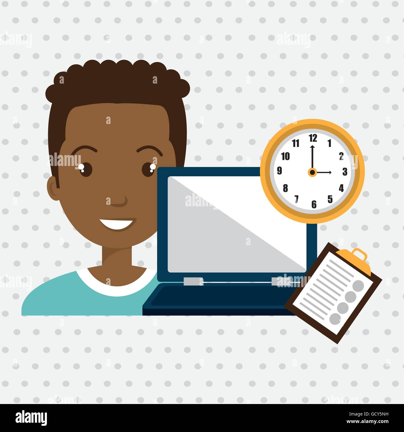 man with computer isolated icon design Stock Vector Image & Art - Alamy