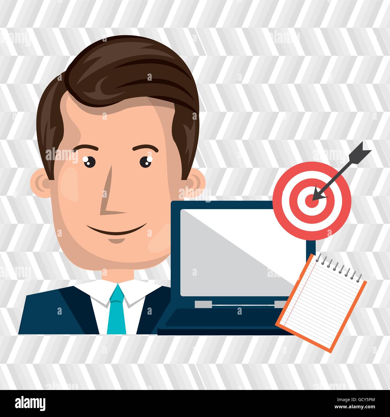 man with computer isolated icon design Stock Vector Image & Art - Alamy
