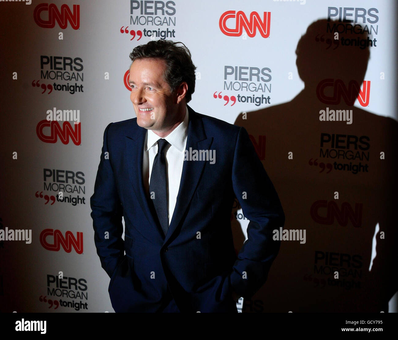 Piers Morgan arrives at the launch of CNN's 'Piers Morgan Tonight', at ...