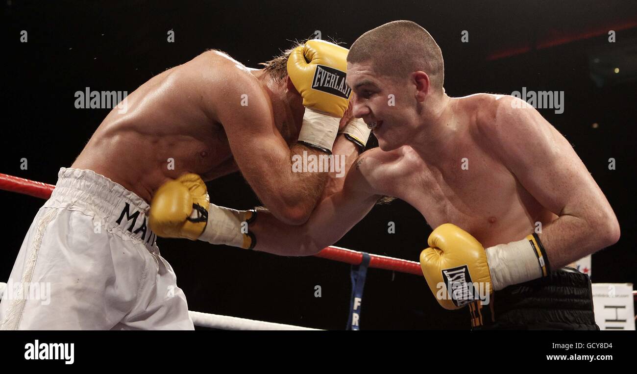 Liam Smith against Matt Scriven during the Welterweight Contest at ...