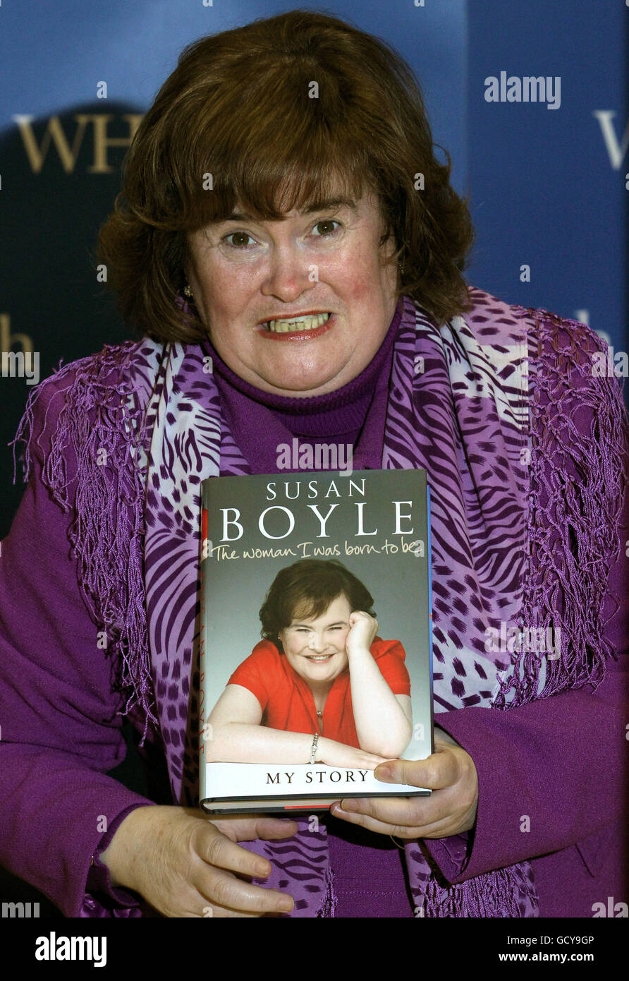 Susan Boyle at a book signing for her autobiography, 'The Woman I Was ...