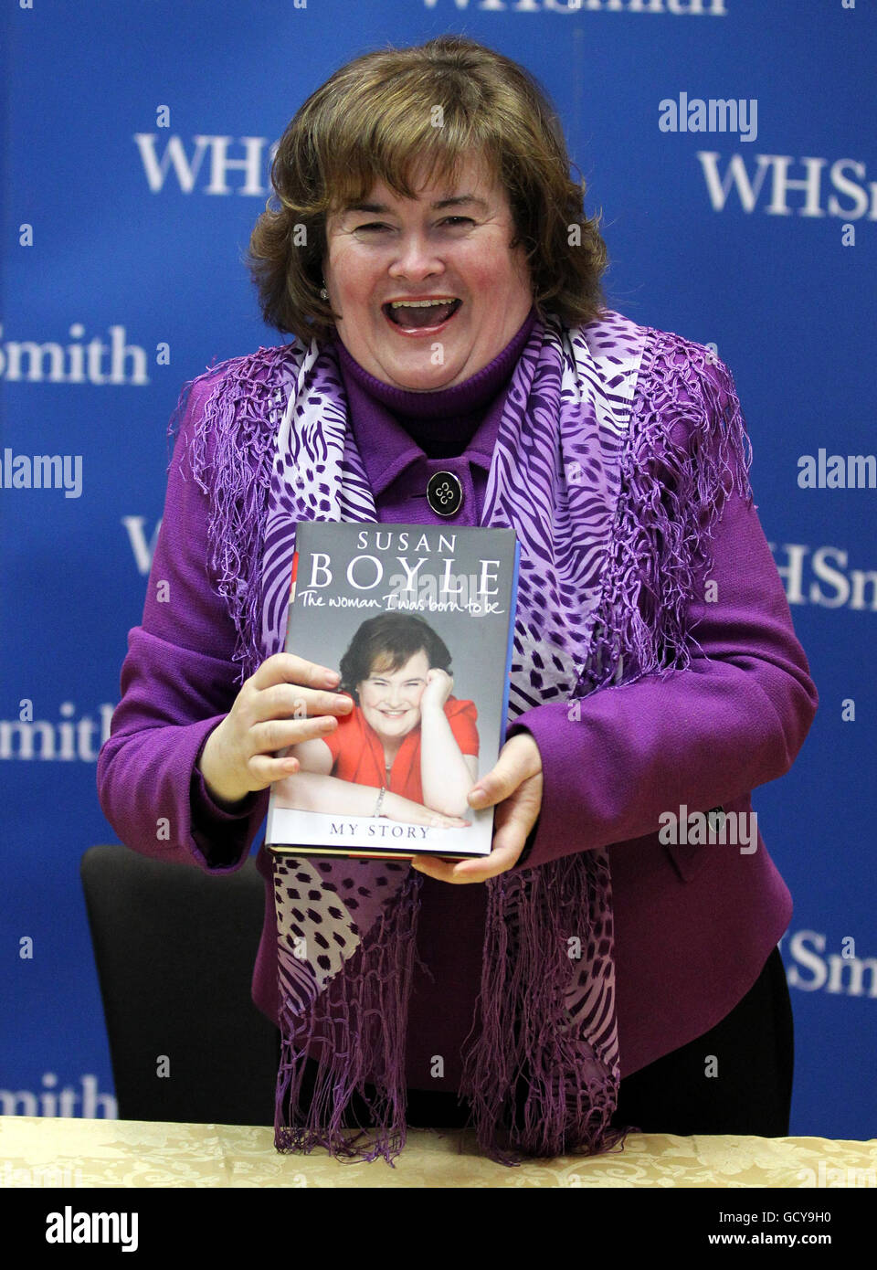 Susan Boyle at a book signing for her autobiography, 'The Woman I Was ...