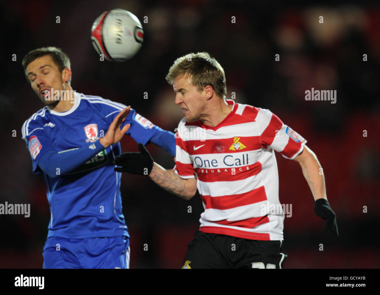 Doncaster Rovers' James Coppinger and Middlesbrough's Gary O'Neil Stock ...