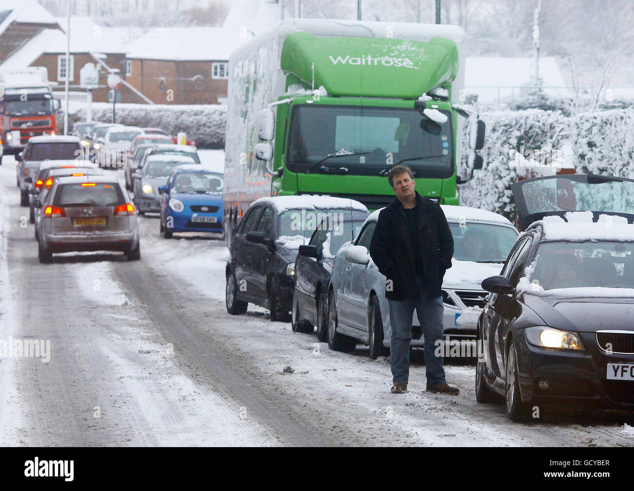 Drivers face difficult conditions near Maidstone, Kent, as the ...