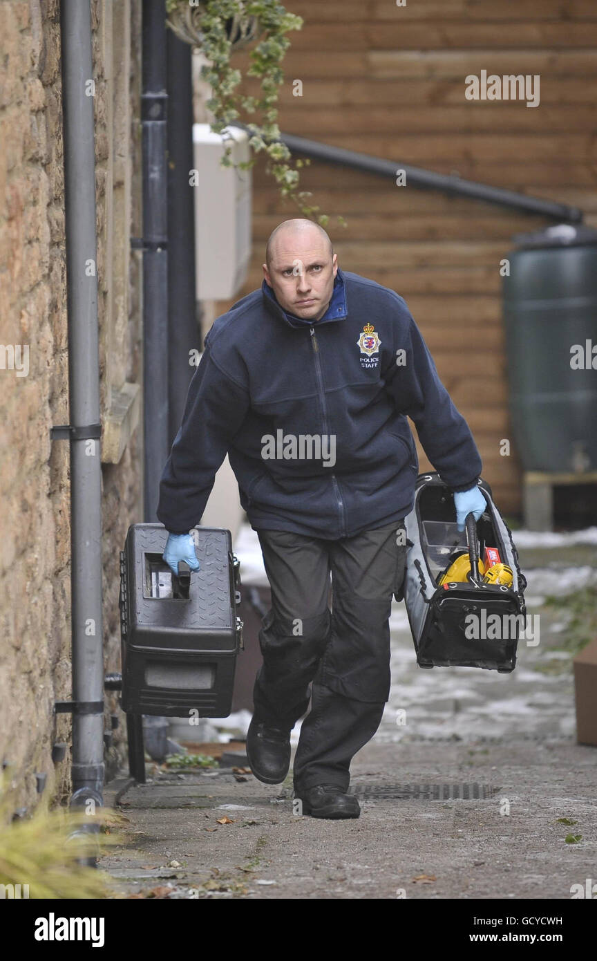 Police outside the ground floor flat where Joanna Yeates and her ...