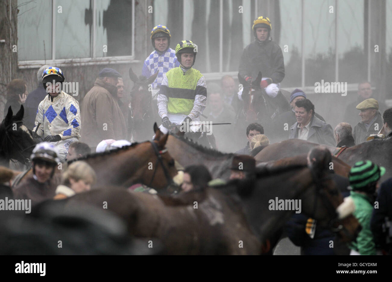 Runners and riders return to the paddock after the Bord na Mona Clean ...