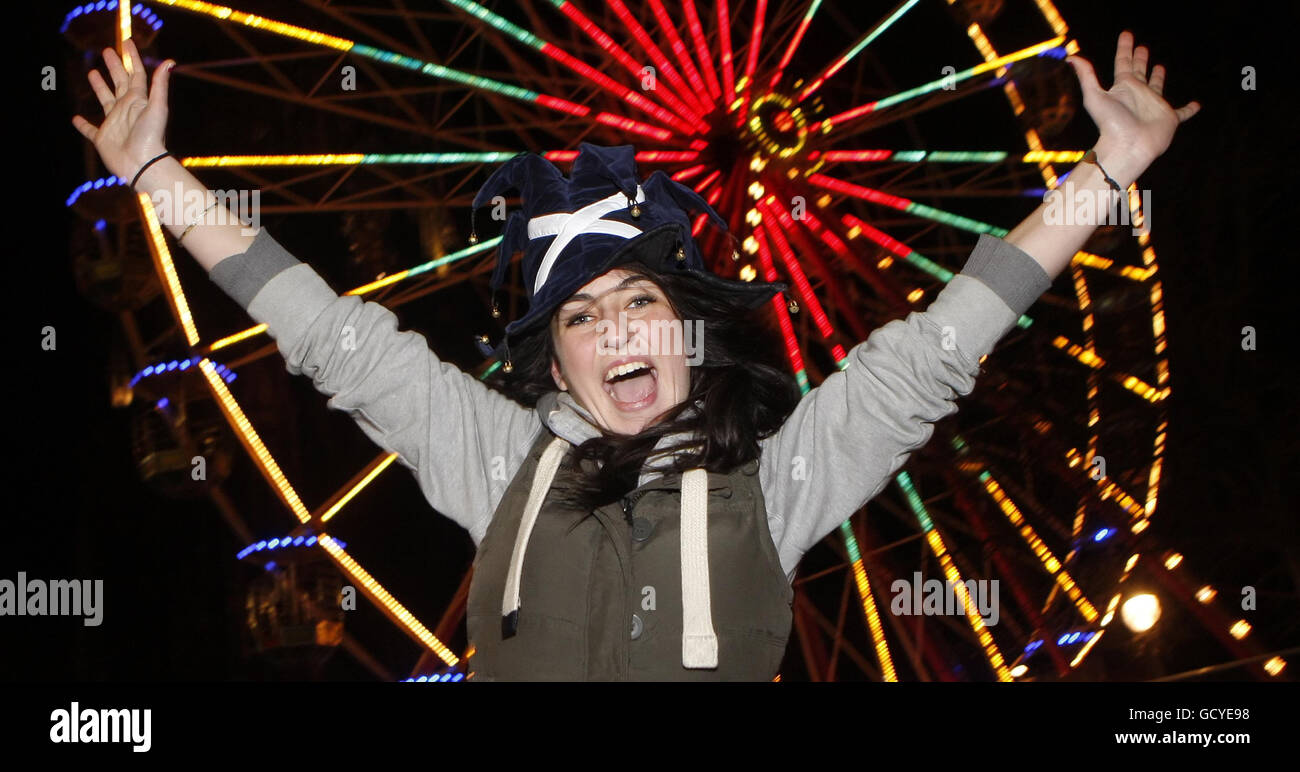 Anna Heath enjoys the Hogmanay celebrations in Edinburgh Stock Photo ...