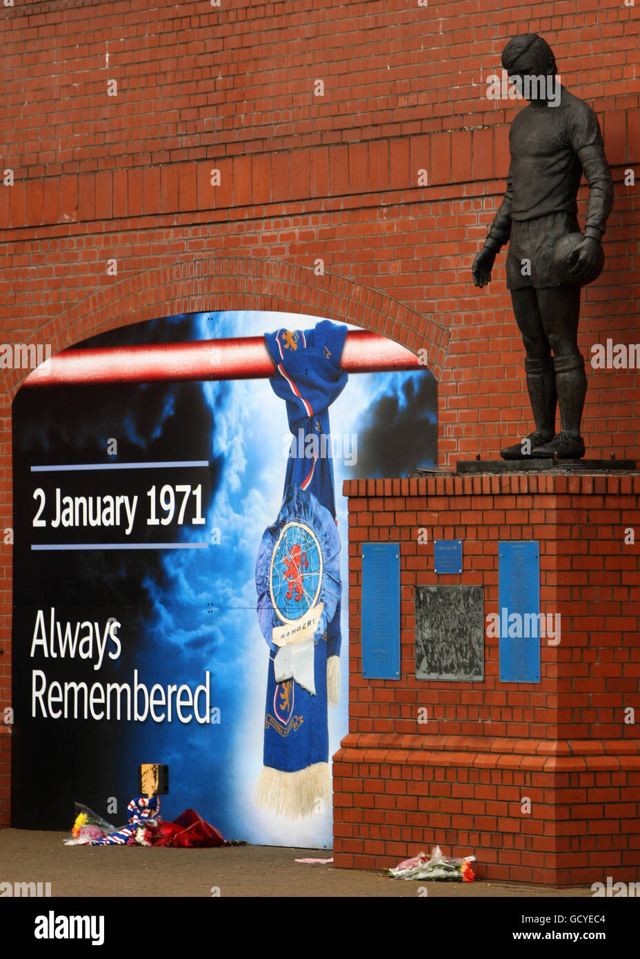 Soccer - Ibrox Disaster 40th Anniversary - Ibrox Stock Photo - Alamy