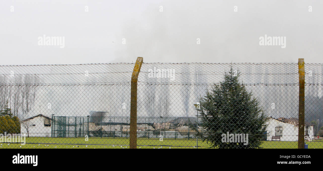 Inmates riot at HMP Ford Stock Photo - Alamy