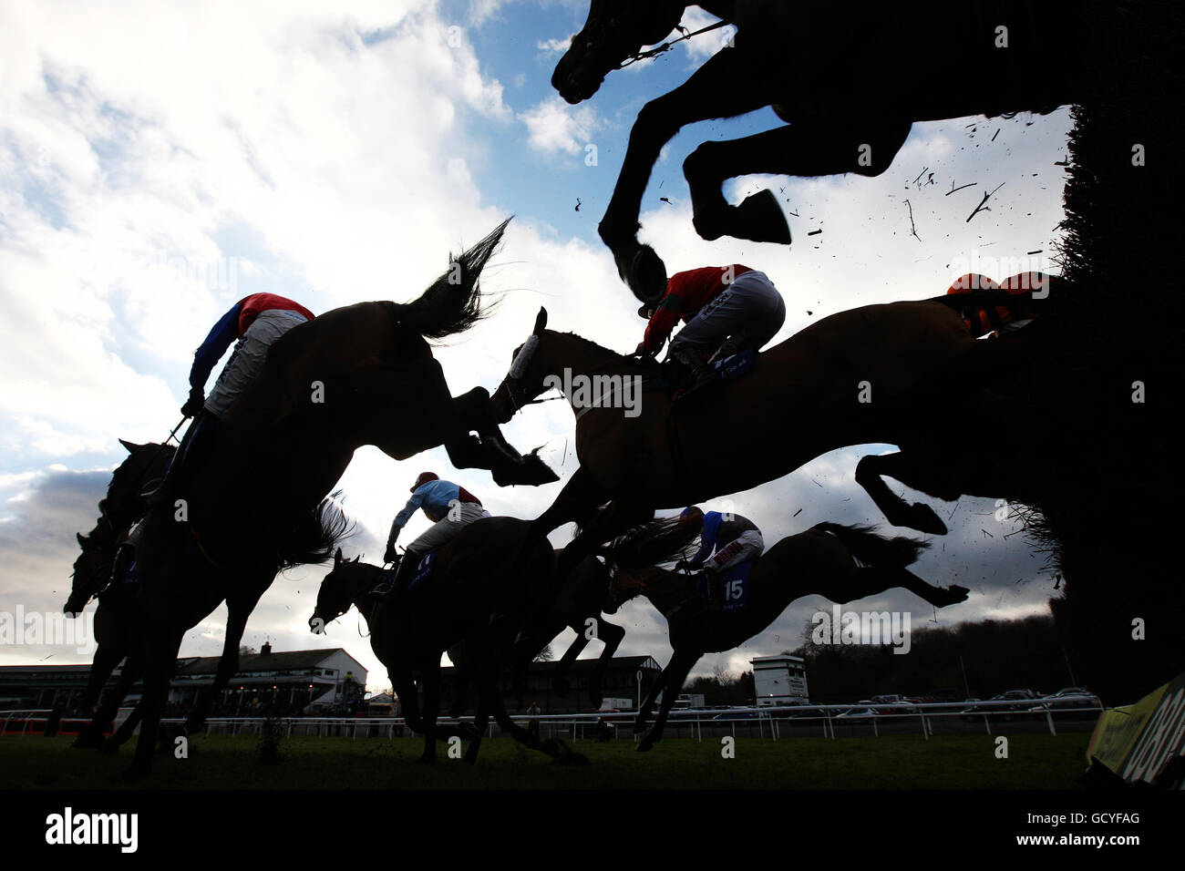 Horse racing coral welsh national day chepstow racecourse hi-res stock ...