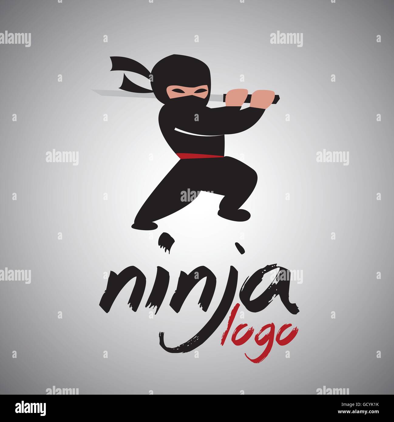 ninja logo designed in a simple way so it can be use for multiple ...