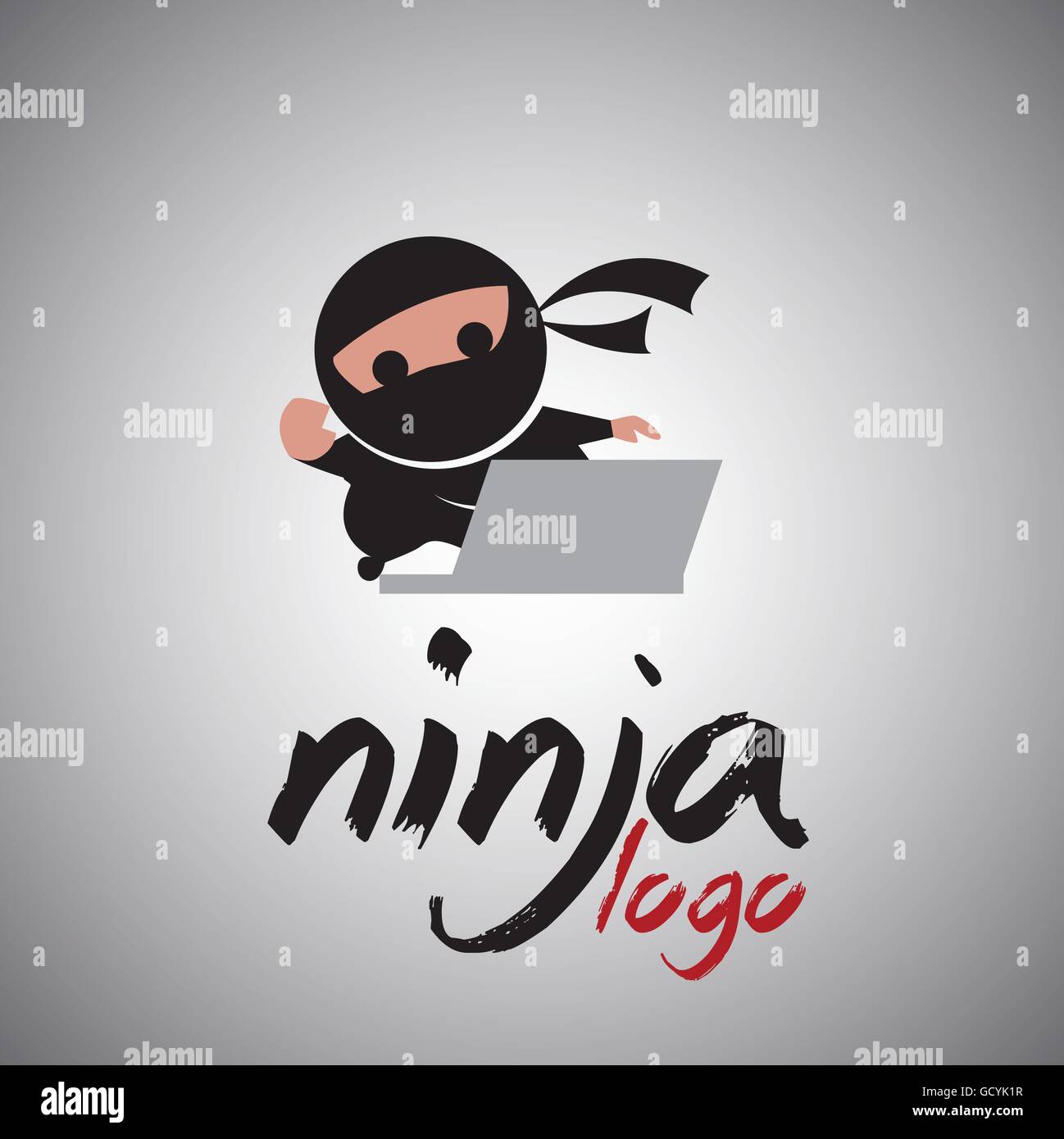ninja logo designed in a simple way so it can be use for multiple ...