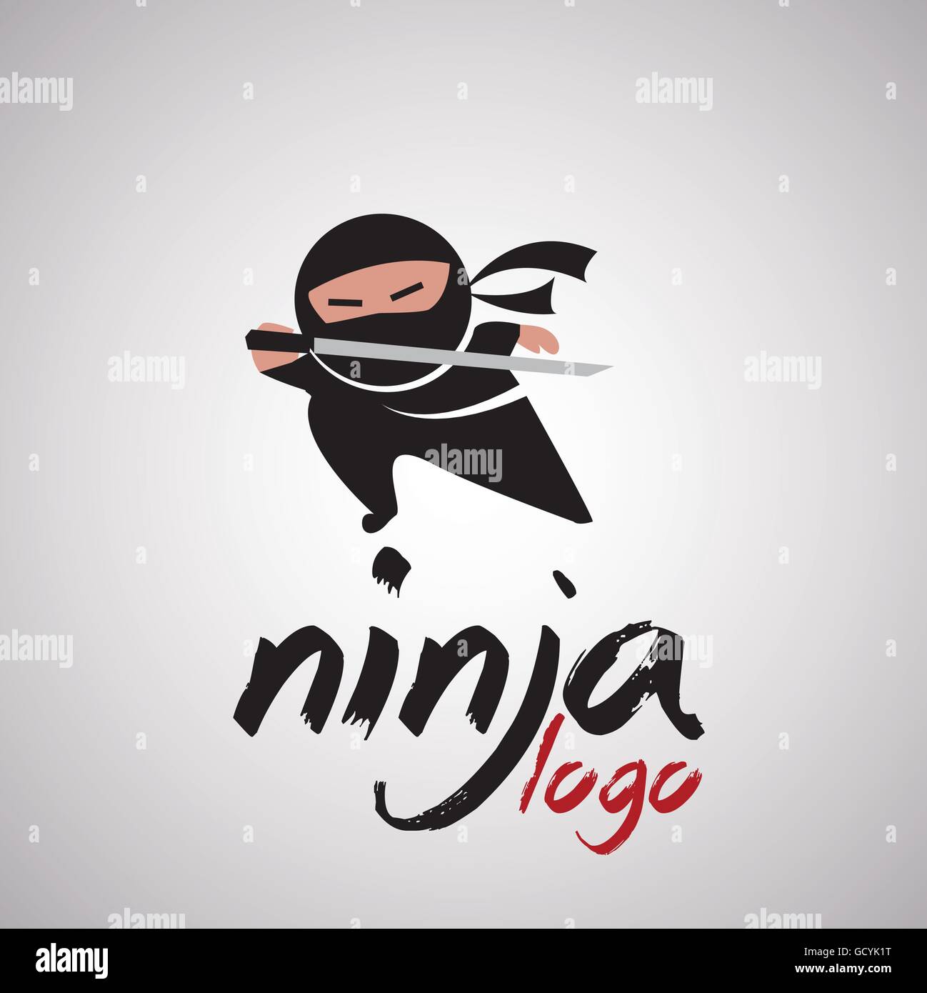 ninja logo designed in a simple way so it can be use for multiple ...